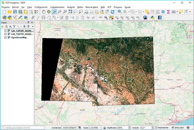 Plugin SCP para descarga de imágenes satélite en QGIS - Gis&Beers