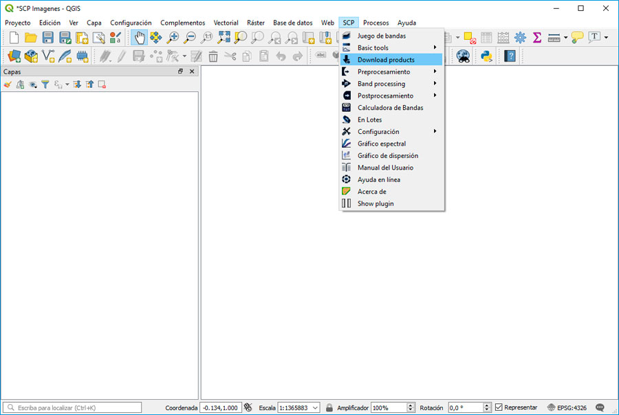 Plugin SCP para descarga de imágenes satélite en QGIS - Gis&Beers