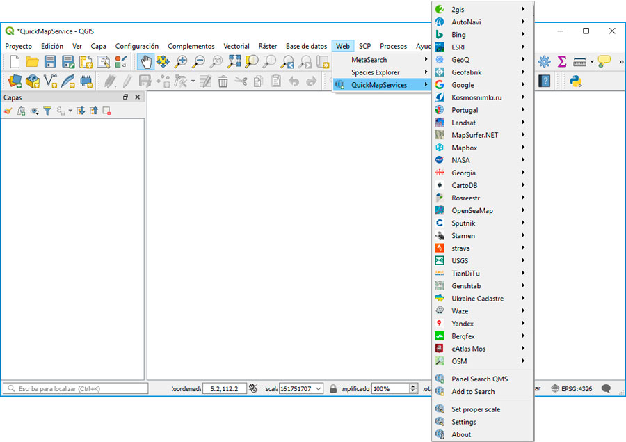 QuickMapServices para visualizar mapas base - Gis&Beers