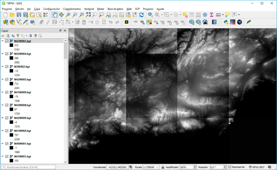 Plugin SRTM para descargar DEM en QGIS - Gis&Beers