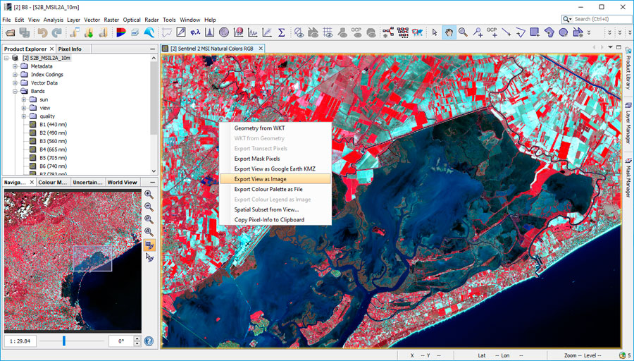 Cómo exportar imágenes en SNAP - Gis&Beers